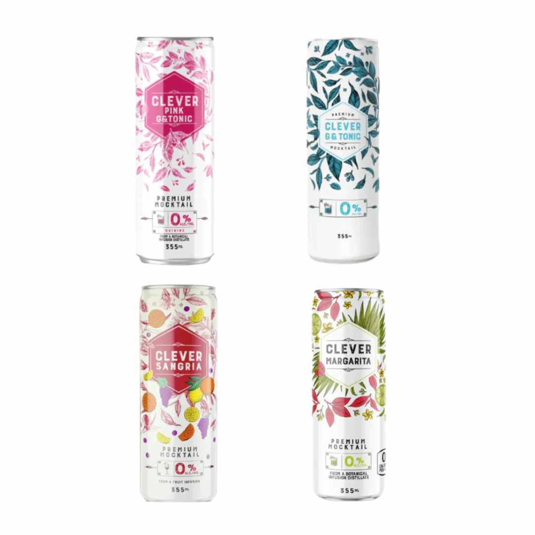 Sober Sampler: Clever Mocktails Assorted 4-Pack – Sober Sips